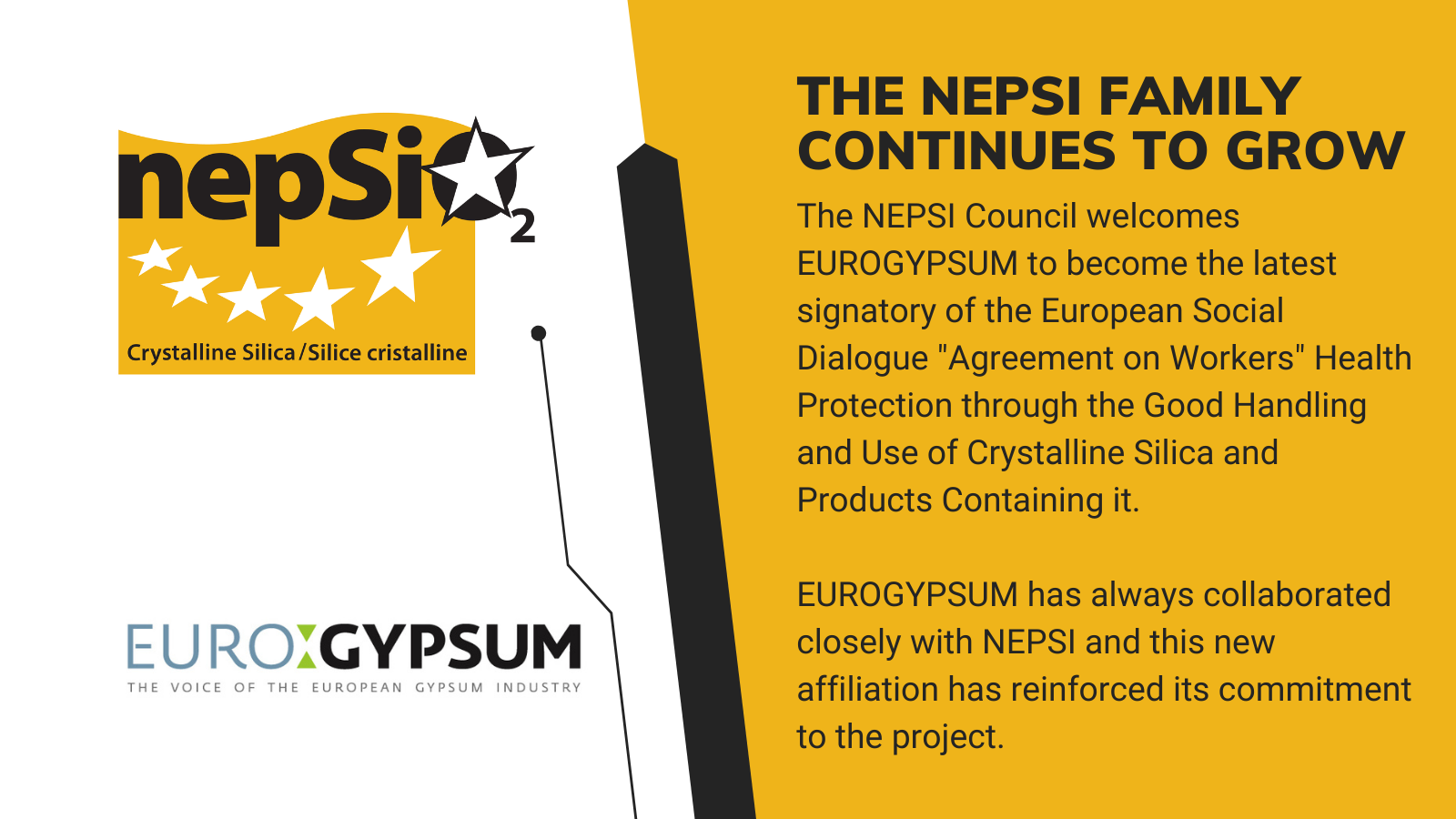 Eurogypsum joins NEPSI, the European Network on Silica – Eurogypsum